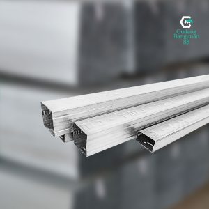 METAL STUD RANGKA PARTISI GYPSUM U RUNNER 76 x 3 – Gudang Bangunan 88