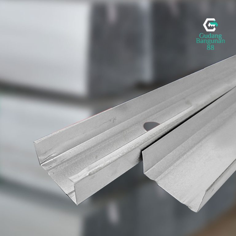 METAL STUD RANGKA PARTISI GYPSUM U RUNNER 76 x 3 – Gudang Bangunan 88